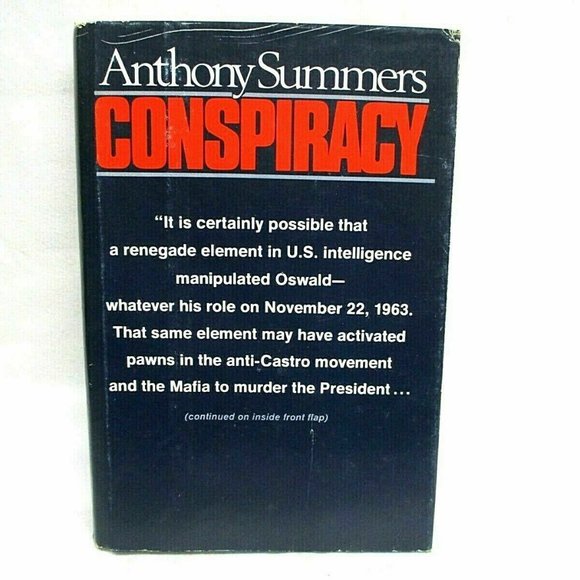 Other | Conspiracy By Anthony Summers Kennedy Assassination Hardcover ...